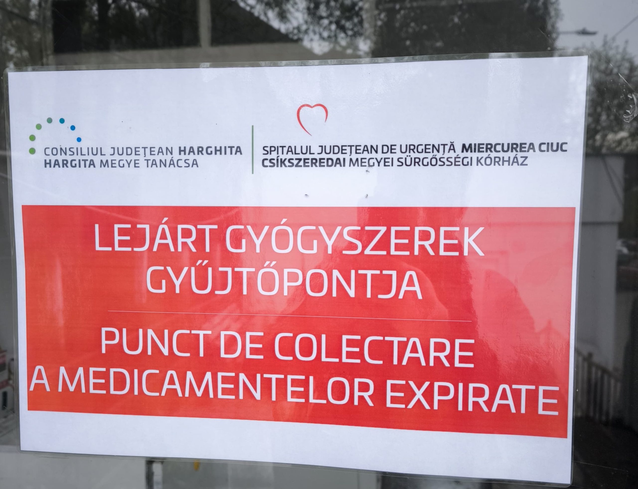 Predarea deșeurilor de medicamente - Spitalul Județean de Urgență Miercurea Ciuc